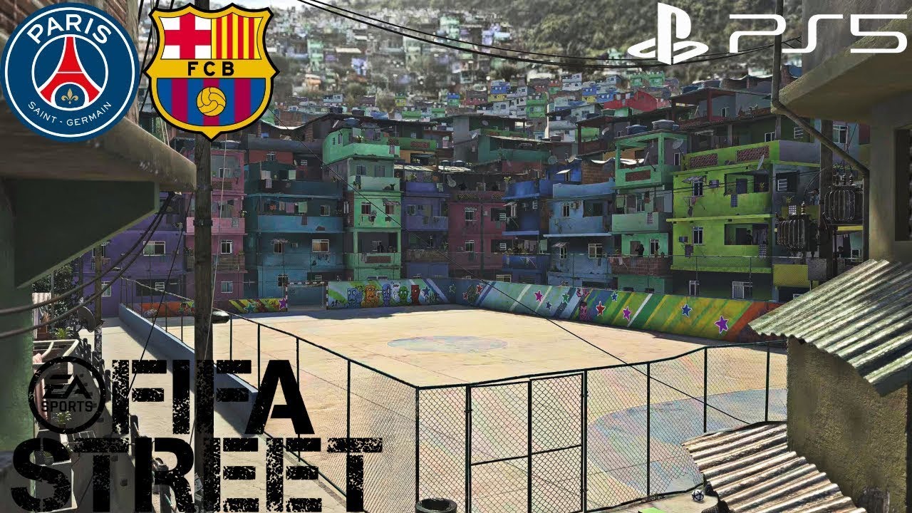 (PS5) BRAZILIAN FAVELA FIFA STREET GAMEPLAY | PSG vs FC Barcelona - YouTube