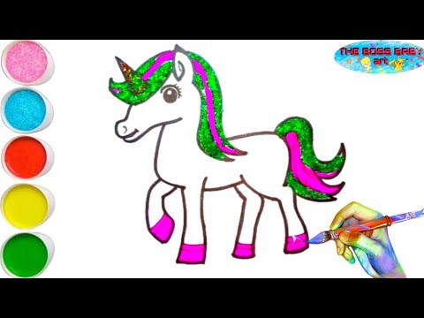 How to Draw A Unicon and Glitter🌈 Colour | Easy step by step Drawing ...