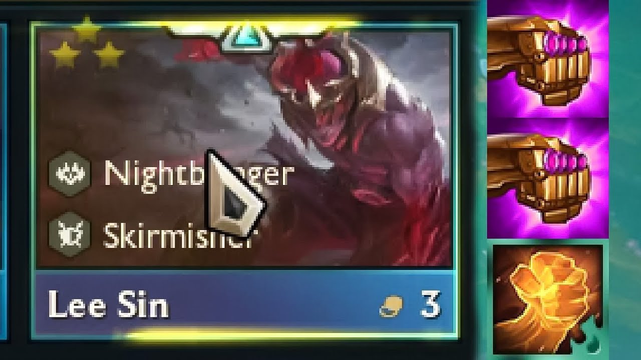 Full AP Crit Lee Sin One-Shot | TFT Reckoning Patch 11.10 - Teamfight ...