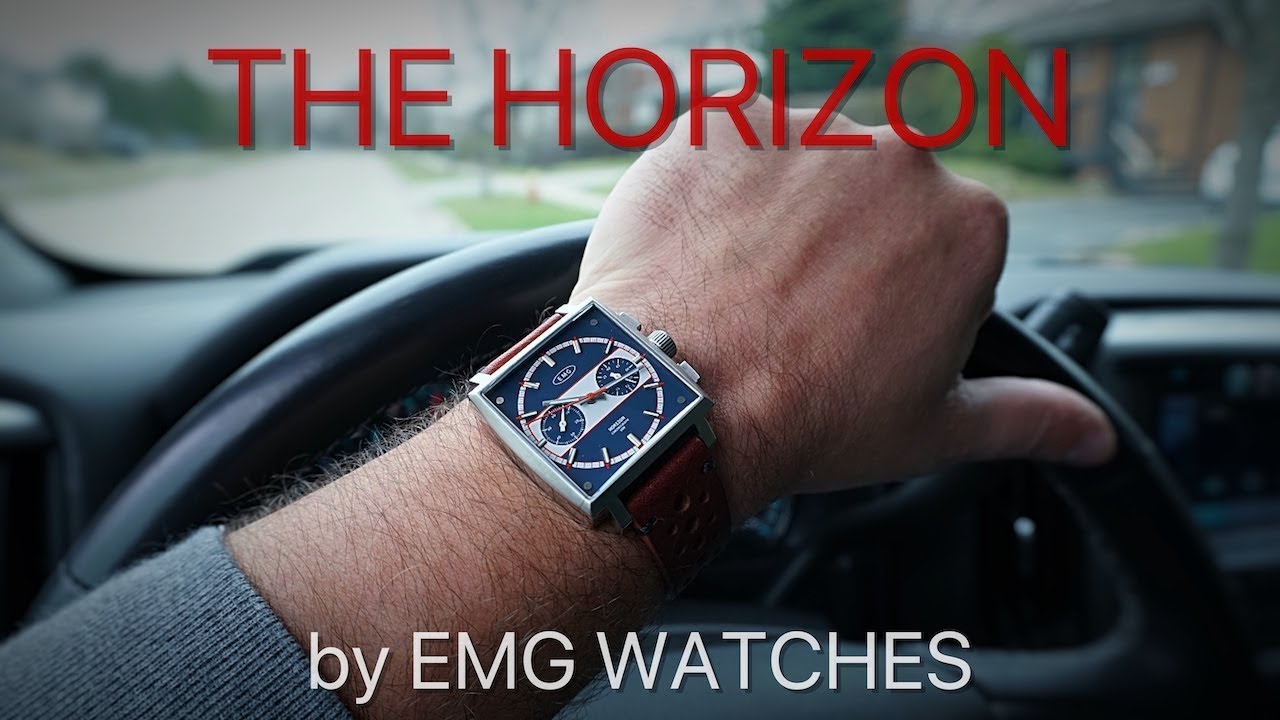 EMG Horizon - Vintage Inspired Square Chronograph - YouTube