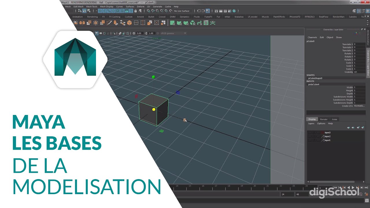 Les bases de la modélisation - Maya - digiSchool - YouTube