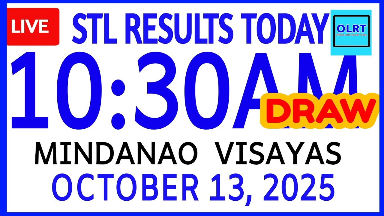 Stl results today October 13, 2025 10:30am DRAW stl swer3 - YouTube