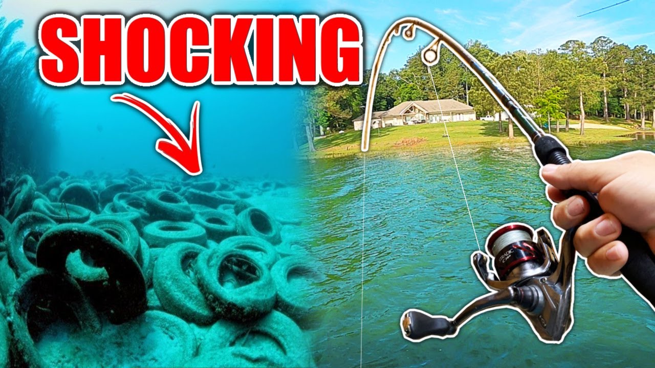 TOXIC Underwater Tires Attract SCHOOLS of Big Fish!! (Catch & Cook ...