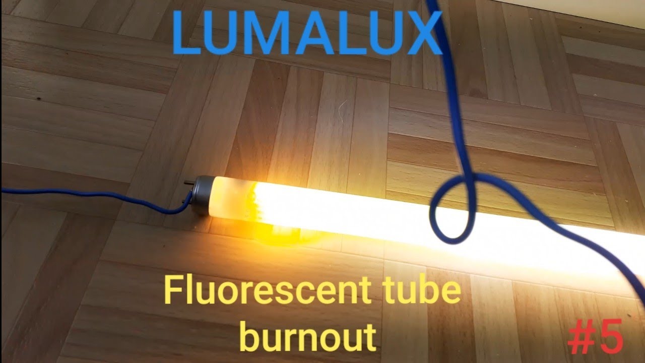 Fluorescent tube burnout #5: OSRAM LUMILUX 18W 840 T8 - YouTube