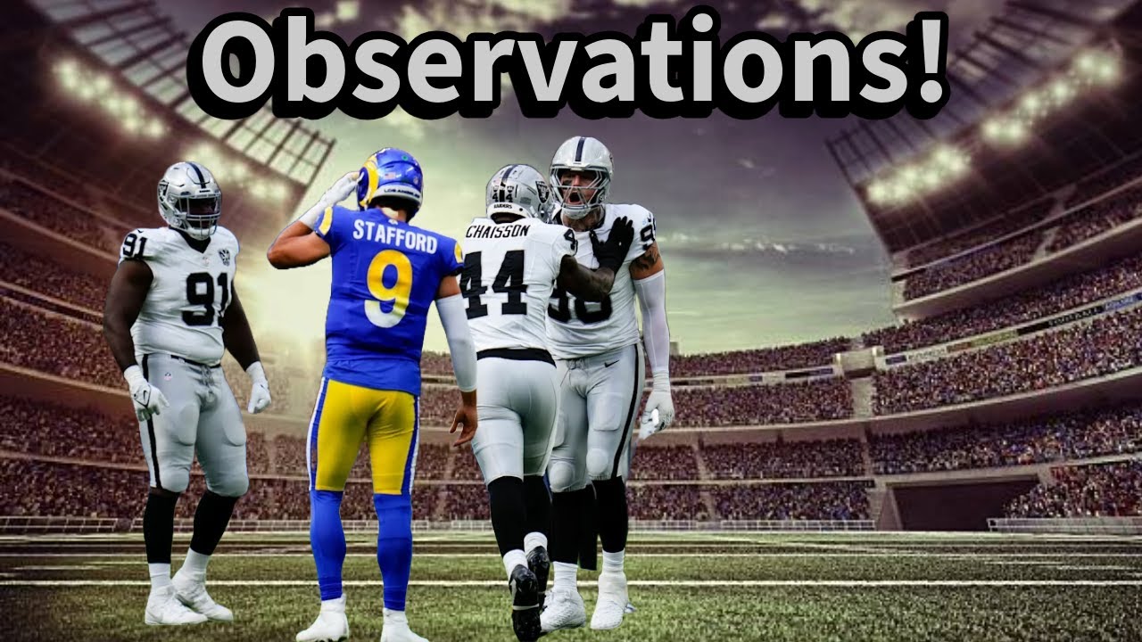 Raider Week 7 observations - YouTube