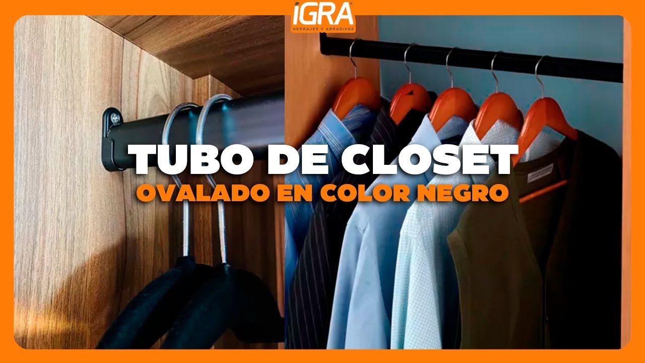 Tubo de closet negro ovalado | Funcionalidad y estilo | IGRA - YouTube