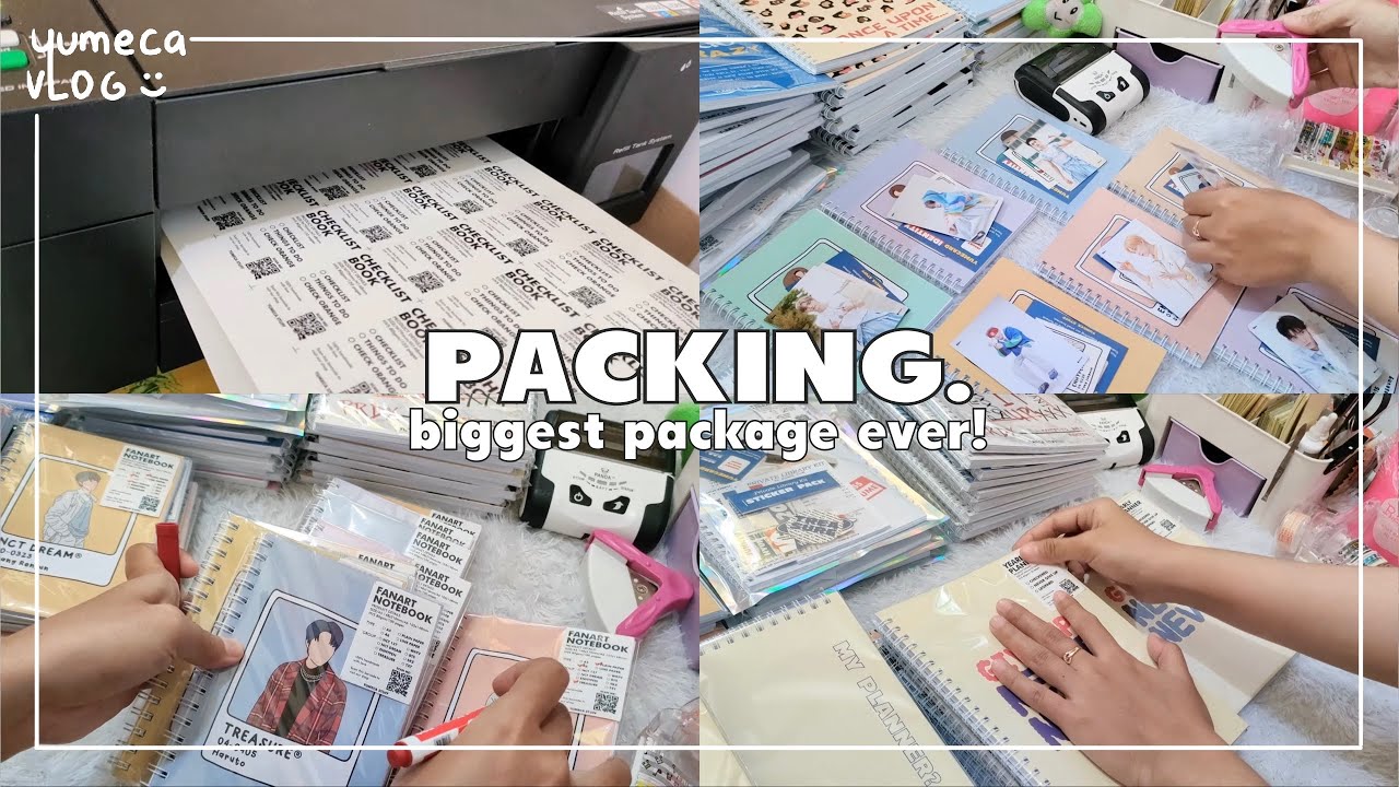 PACKING BIGGEST PACKAGE EVER! RESTOCK 60++ NOTEBOOK, BERAT NYA SAMPE 10 ...