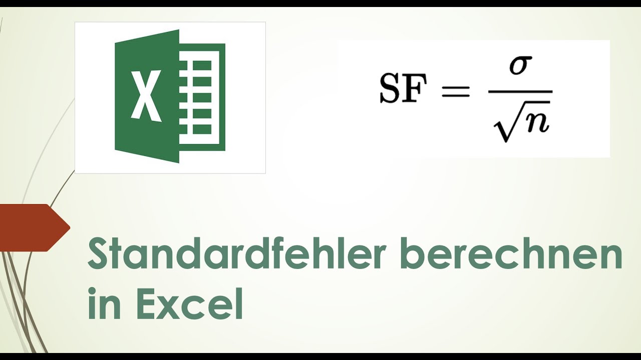 Berechnung des Standardfehlers in Excel - YouTube