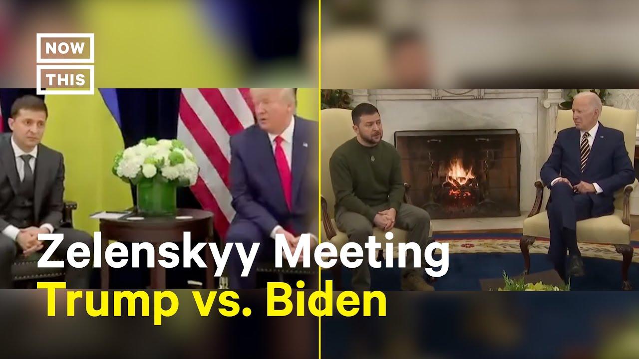 Then & Now: Zelenskyy Meeting Trump vs. Meeting Biden - YouTube