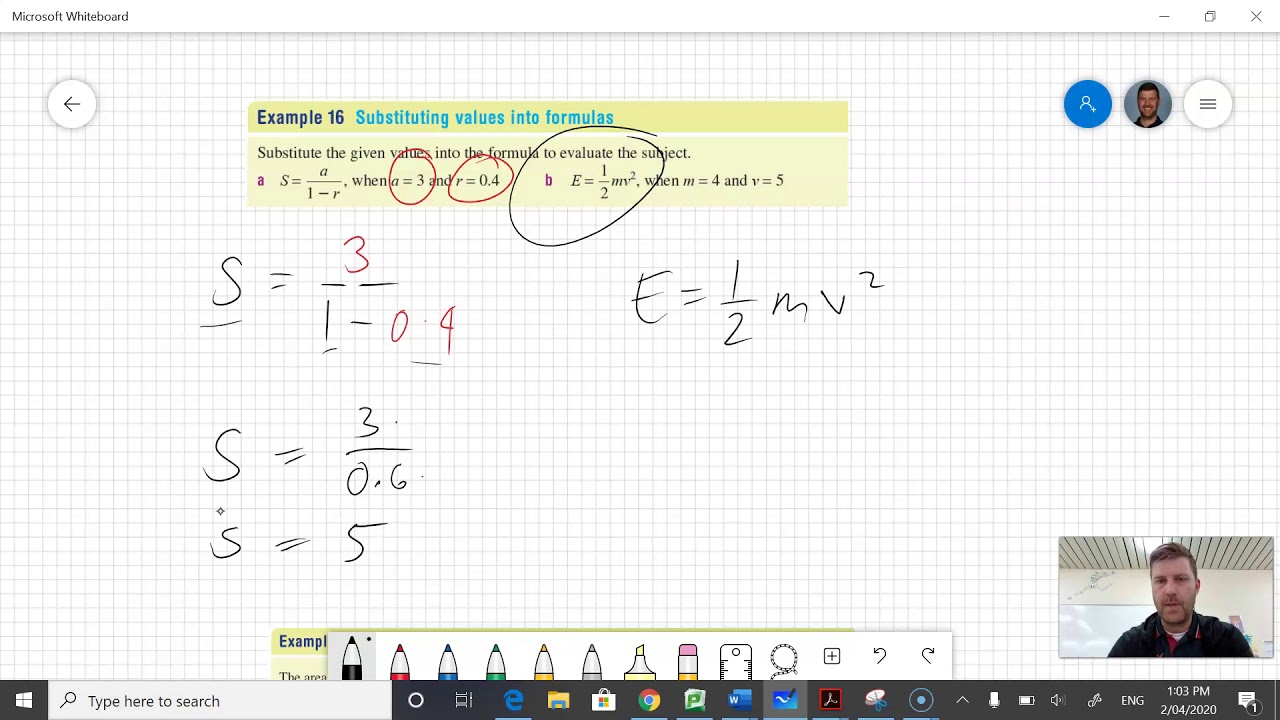 Substituting values into formulas - YouTube