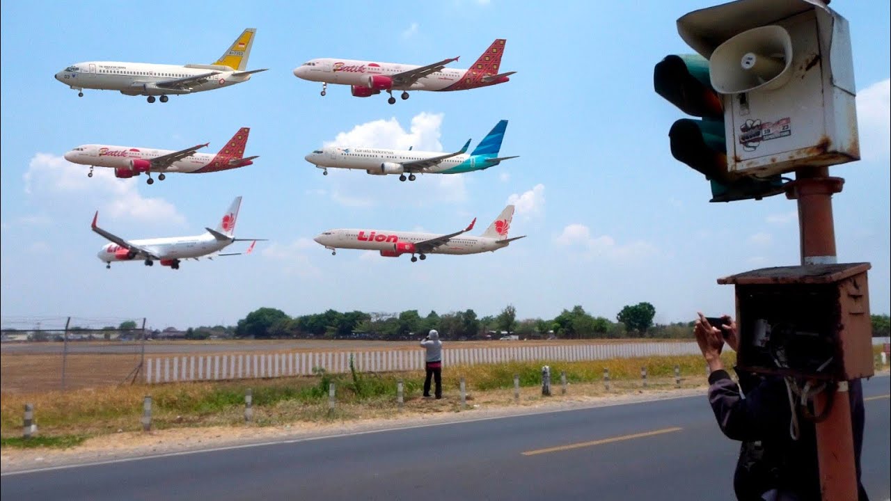 Angin Kencang Terparah di Solo‼️Semua Pesawat Landing & Take Off di ...