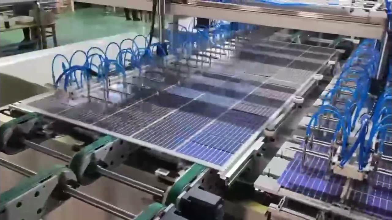 How to lay up solar cell strings to form a solar panel? - YouTube