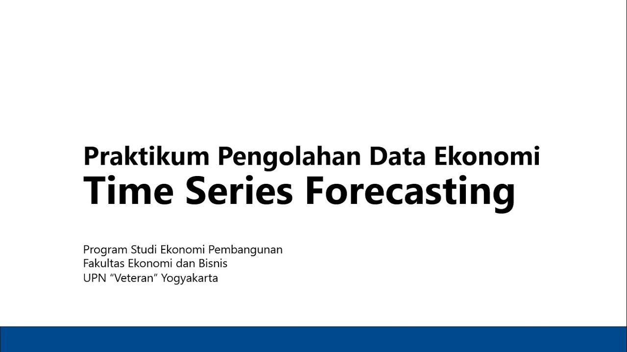 Praktikum Pengolahan Data Ekonomi: ARIMA (STATA) - YouTube