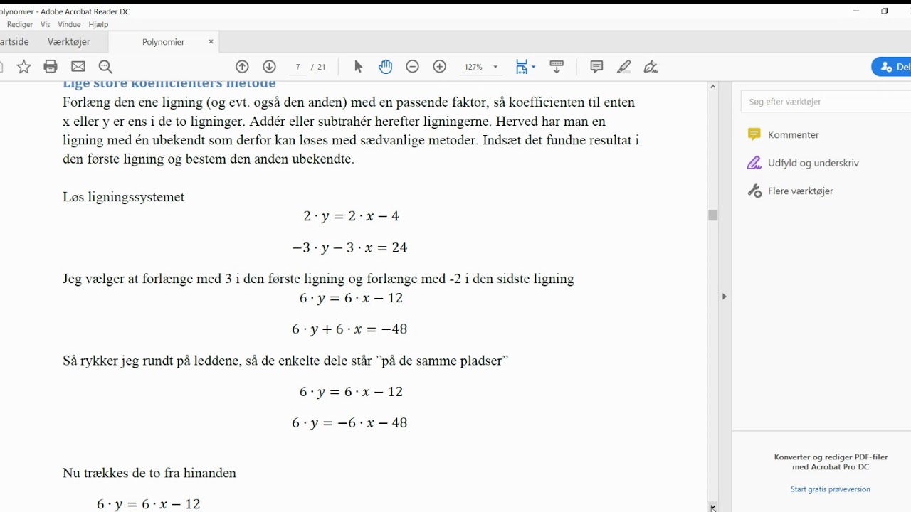 Lige store koefficienter - YouTube
