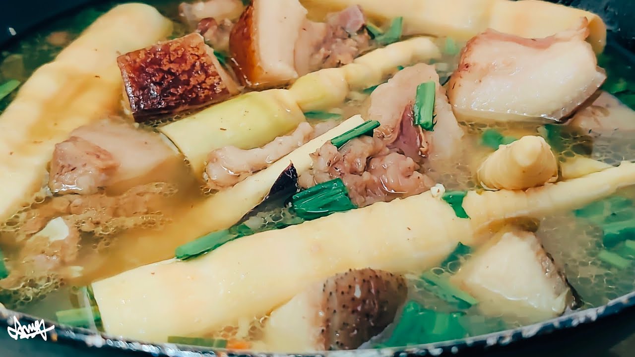 Pork meat Boil with fermented bamboo shoots and Tadol | Northeast ...