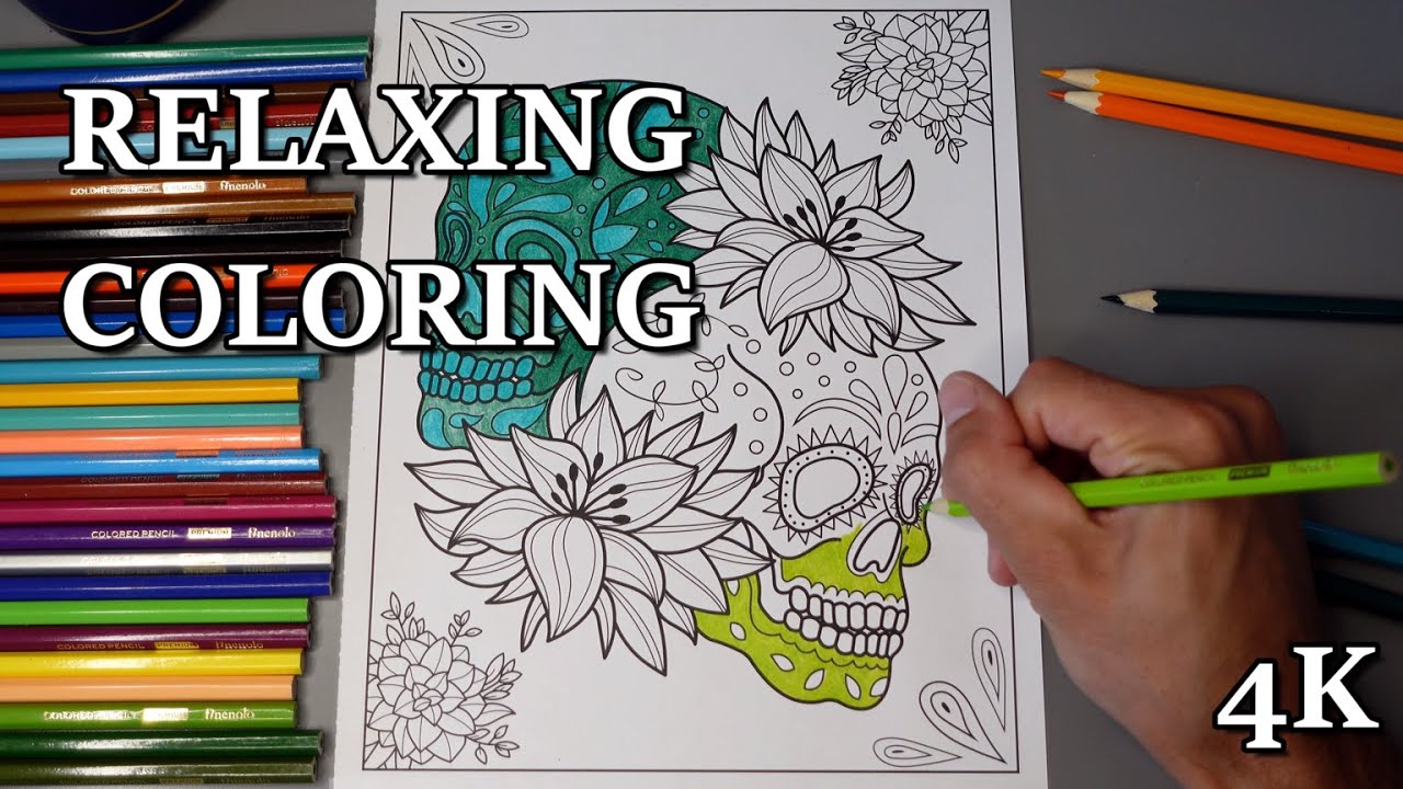 Coloring Book Time-Lapse in 4K | Relaxing & Satisfying (Part 4) - YouTube
