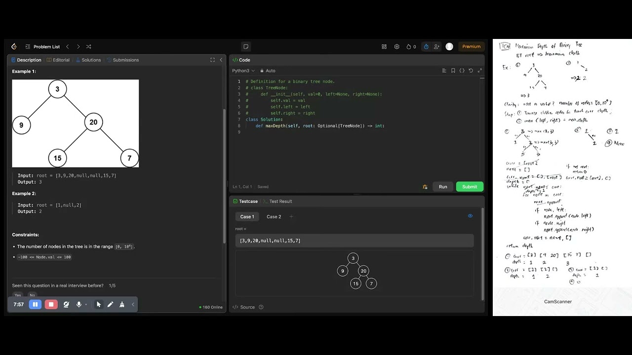 104. Maximum Depth of Binary Tree - LeetCode (Python) - YouTube