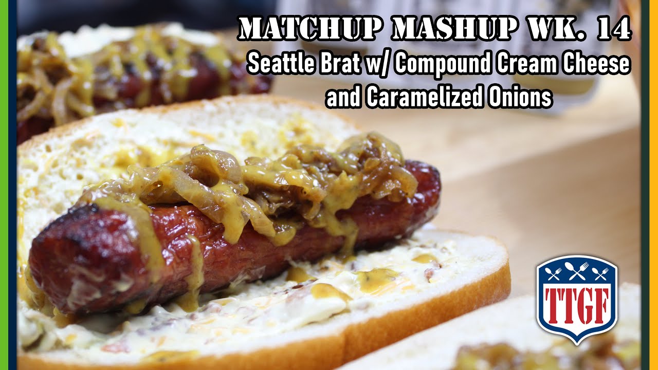Seattle “Dog” w/ Compound Cream Cheese and Caramelized Onions ...