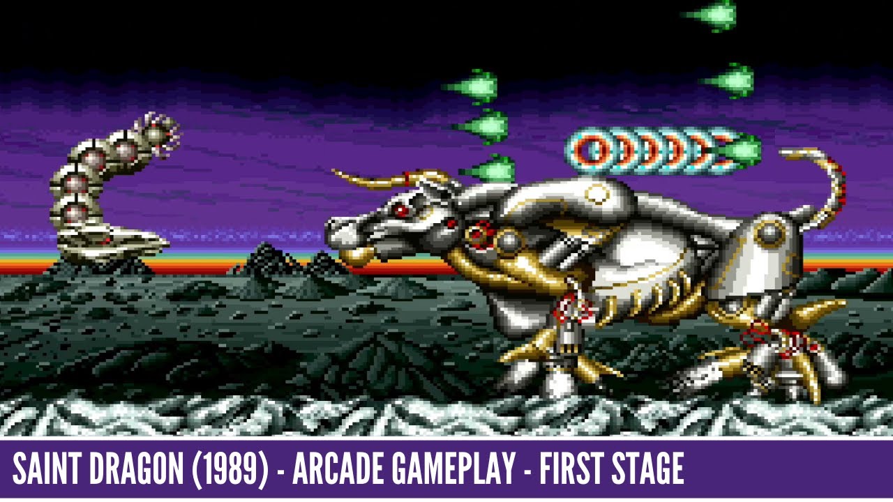 Saint Dragon (1989) Arcade / Evercade Gameplay : Level One - YouTube