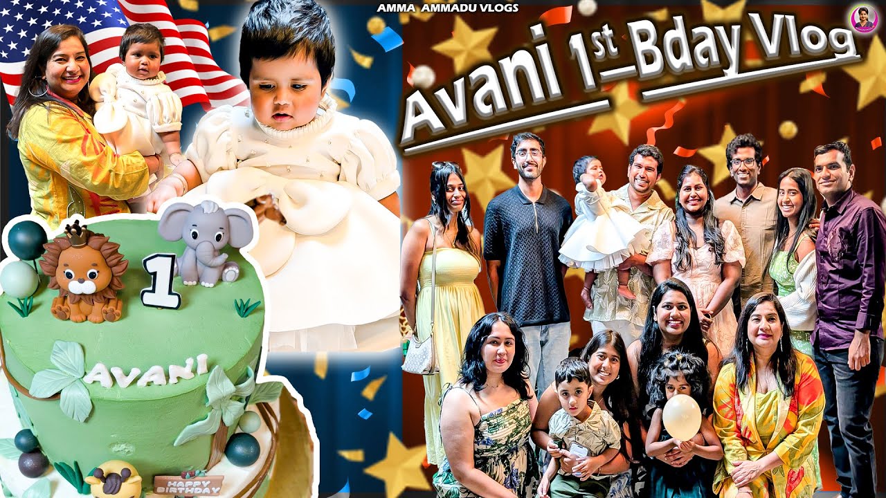 Avani's 1st Birthday Party USA 🎂 | Baby Avani 1st Birthday Celebration ...