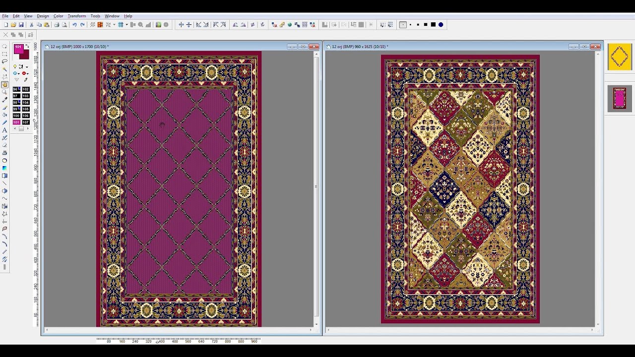 Nedgraphics Texcelle ile Halı Desinatörlüğü kursu 12: Kutu ayarı nasıl yapmak - YouTube