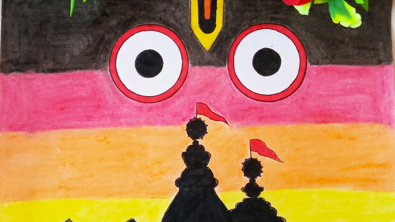 Lord jagannath drawing ll How to draw jagannath 🙏 ll jagannath easy art ...