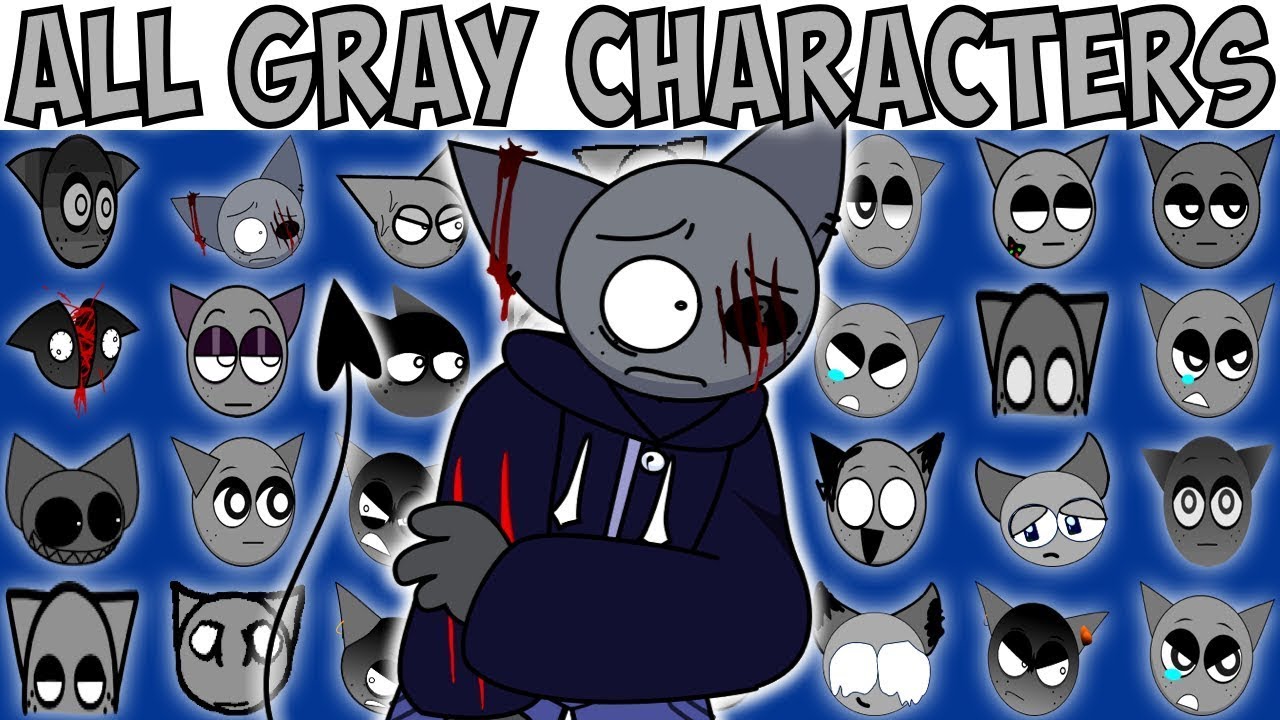 ALL GRAY CHARACTERS | FNF Character Test | Gameplay VS Playground - YouTube
