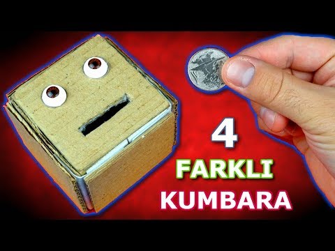 Evde Kullanılmayan Eşyalardan 4 Farklı Kumbara Yapımı / Kendin Yap DIY