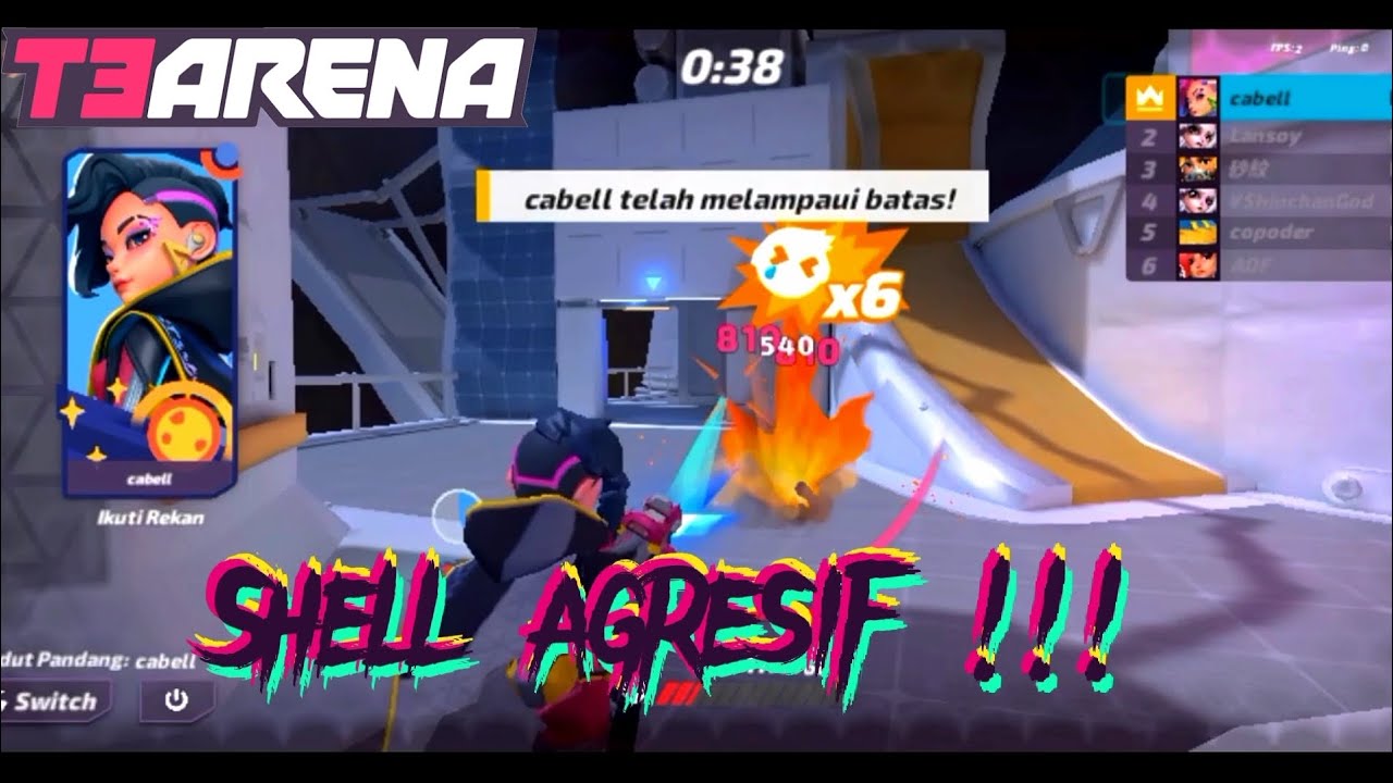 SHELL MODE AGRESIF//Free-For-All 🔥-T3 arena gameplay 😁👌 - YouTube