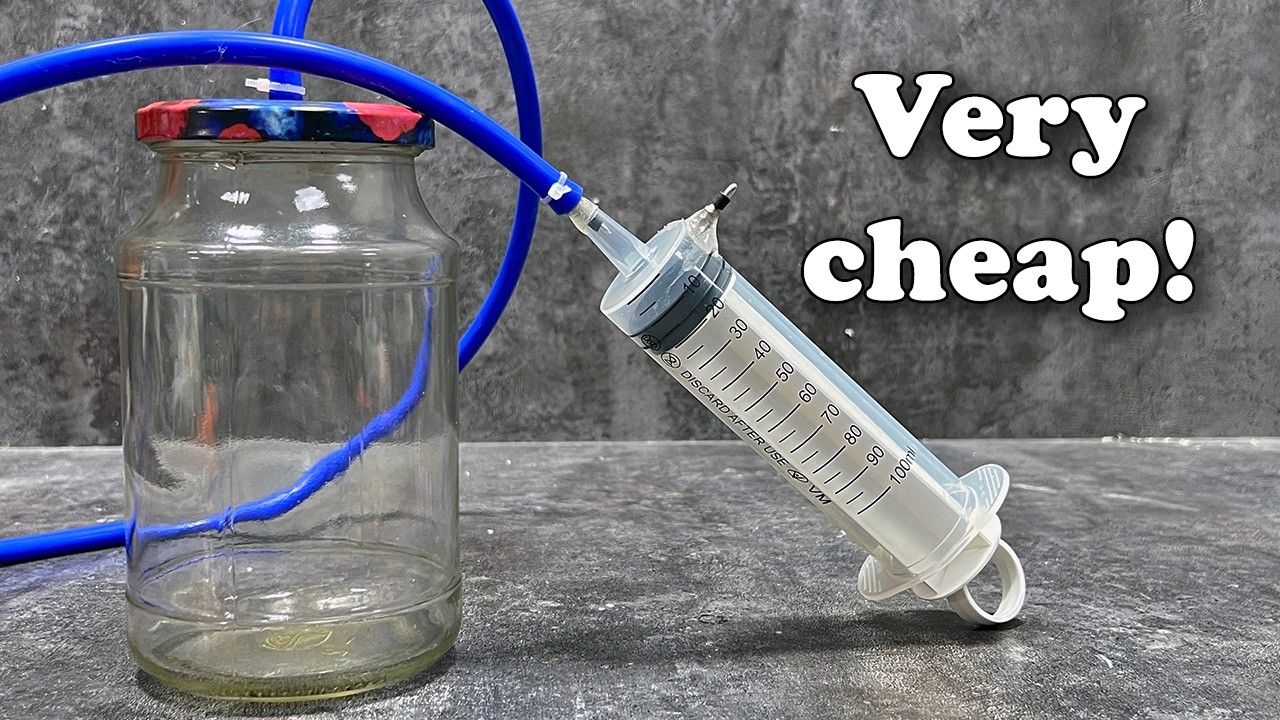 DIY Vacuum Chamber in 10 Minutes | Vacuum for Resin and Silicone - YouTube