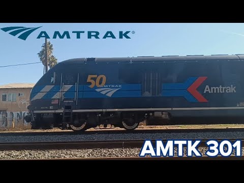 AMTK 301 Lead Amtrak Coast Starlight 14 at Glendale 10/12/24 - YouTube