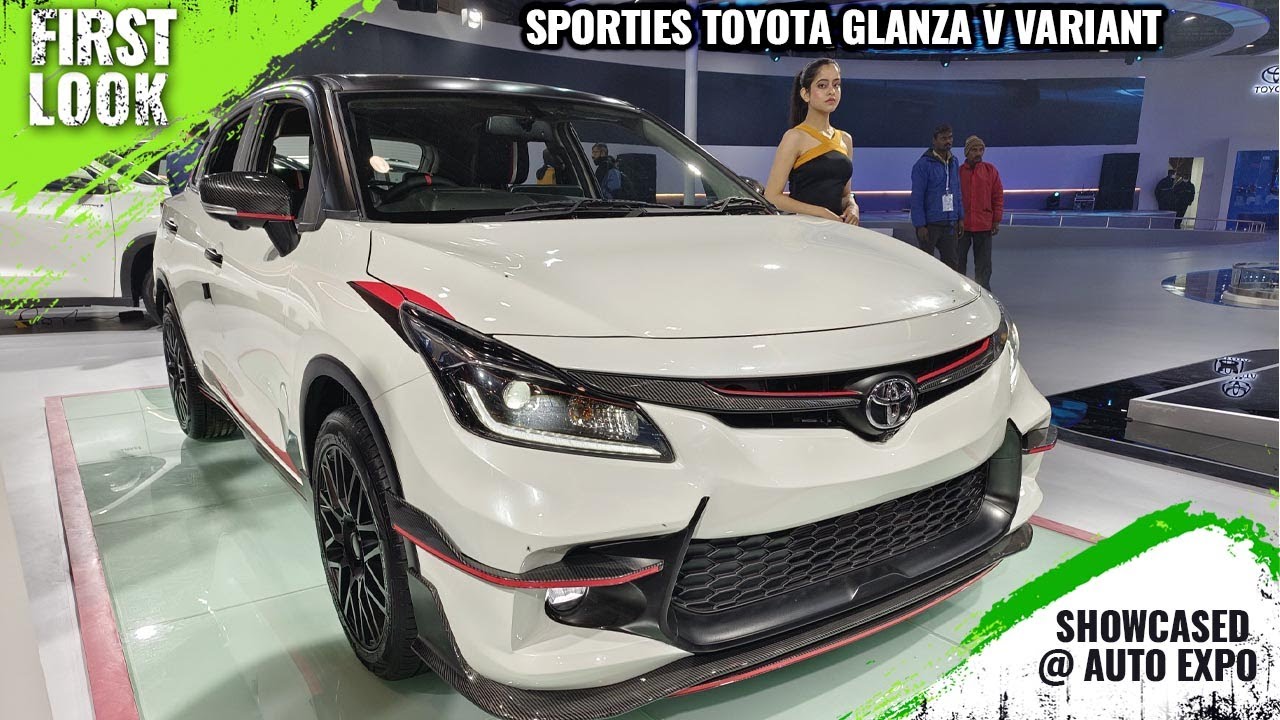Toyota Glanza Sports V Variants Launched At Auto Expo 2023 - First Look ...