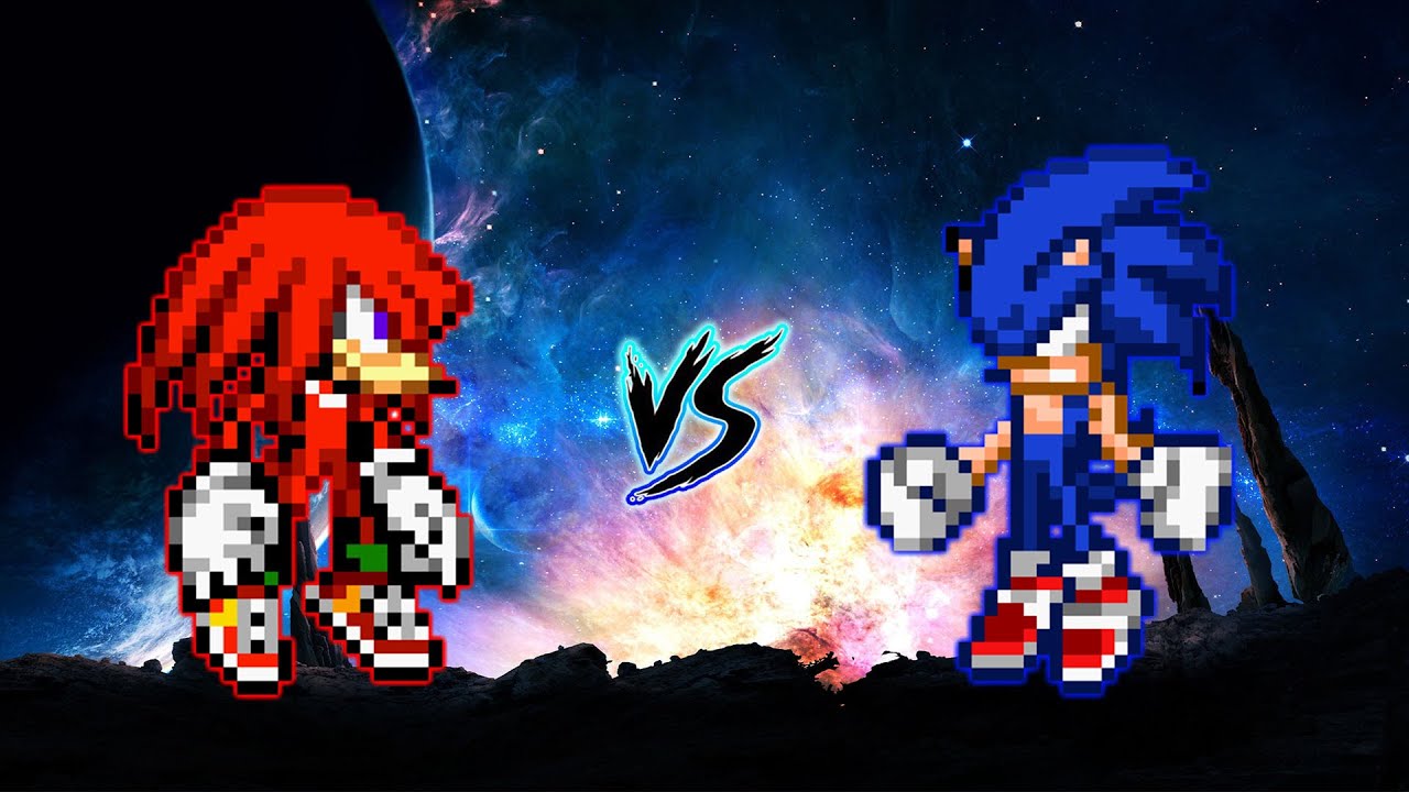 KNUCKLES THE ECHIDNA VS CLASSIC SONIC IN JUMP FORCE MUGEN - YouTube