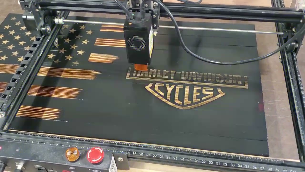 Laser Engraved Flags - YouTube