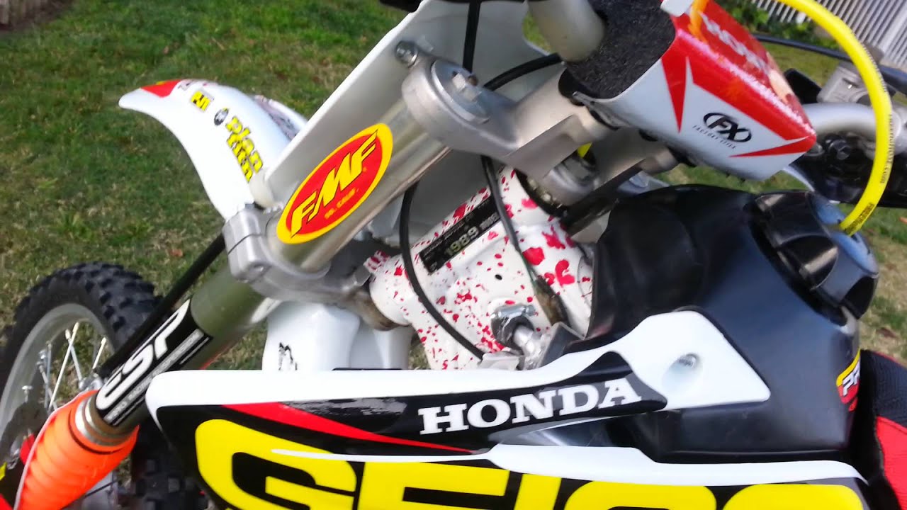 2001 CR 80 with the Honda CR 250 motor in it 1989 model motor - YouTube