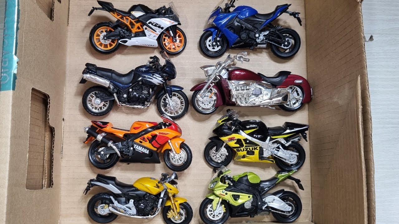 MINIATURE MOTORCYCLES BEING REVISED IN CARDBOARD BOXES - YouTube