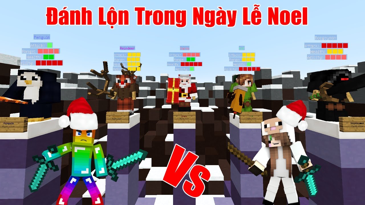 MINI GAME : CUỘC CHIẾN GIÁNG SINH - NOOB VÀ CỪU ĐÁNH LỘN TRONG LỄ NOEL ...