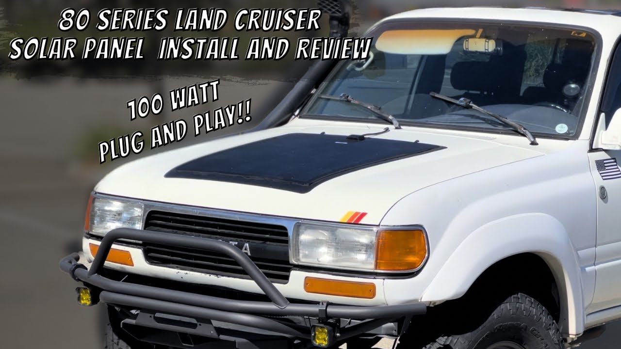 Super Easy! How to install 80 Series Land Cruiser Solar Panel - YouTube
