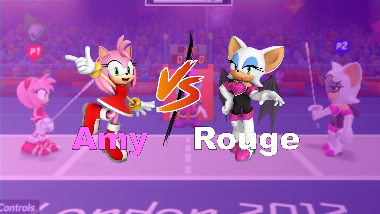 Amy Vs Rouge !! Mario & Sonic Fencing Battles !! - YouTube