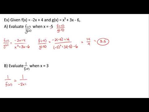 Evaluating Rational Functions - YouTube