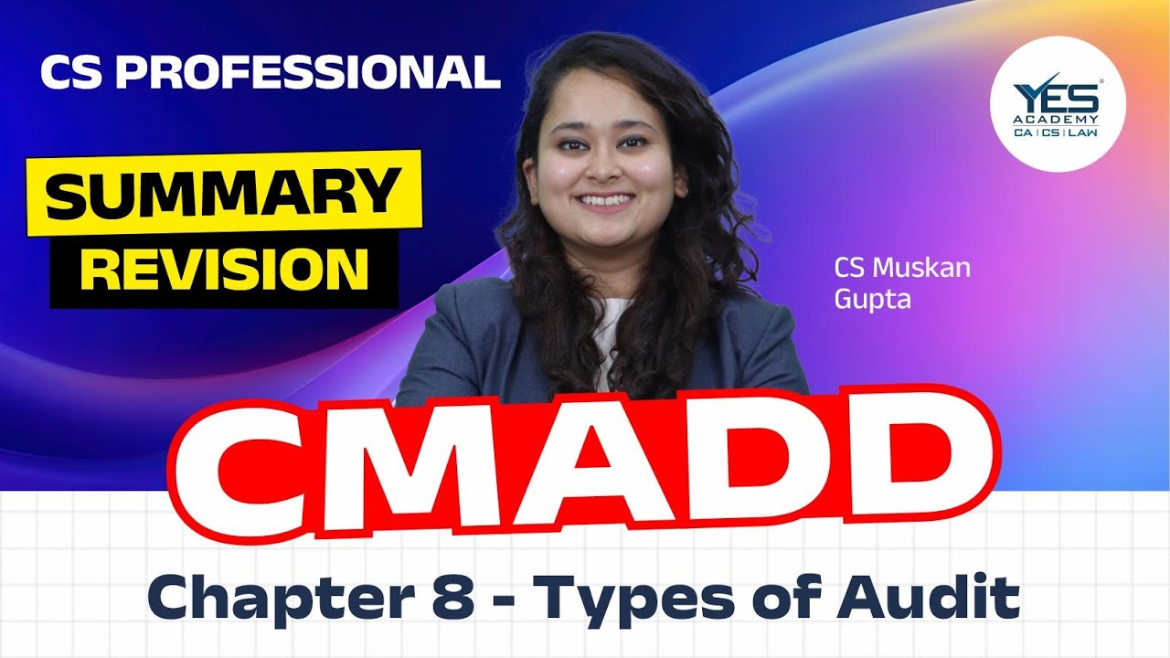 CMADD Summary Revision- Part B- Chapter 8-Types of Audit | CS Muskan ...