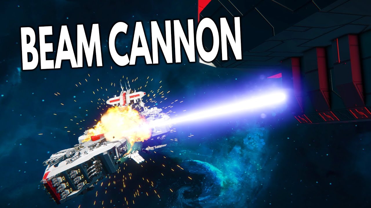BEAM CANNONS! - Space Engineers - Particle Beam Cannon - YouTube