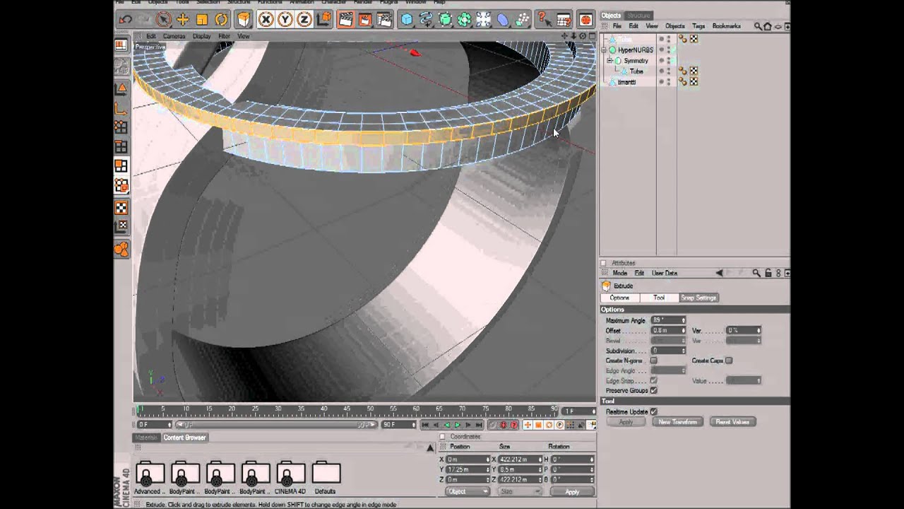 Modeling a basic ring with Cinema 4d - YouTube