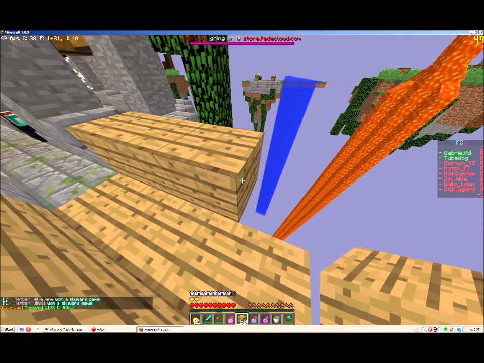 Minecraft l Fadecloud Skywars l Long Round - YouTube