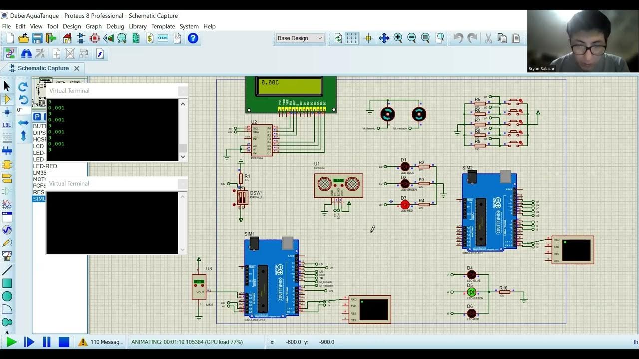 Nivel de Agua en un Tanque, Arduino_Proteus - YouTube