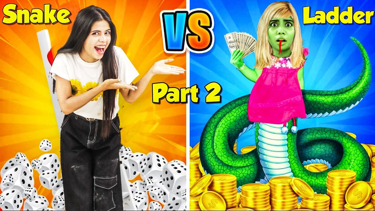 We Played Snakes & Ladder in Real Life!! With *Extreme Dares* Part 2 ...