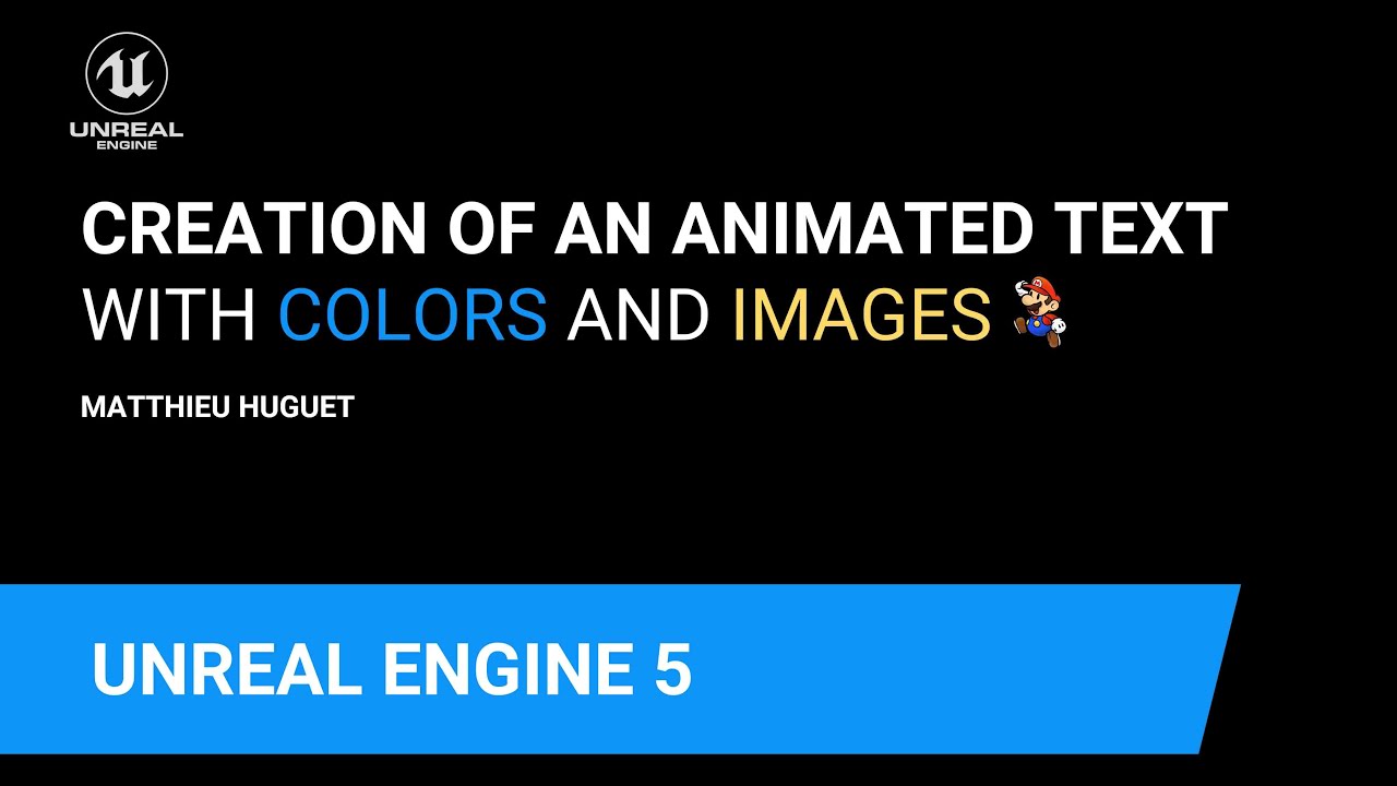 CREATION OF AN ANIMATED TEXT WITH COLORS AND IMAGES UE5 - YouTube