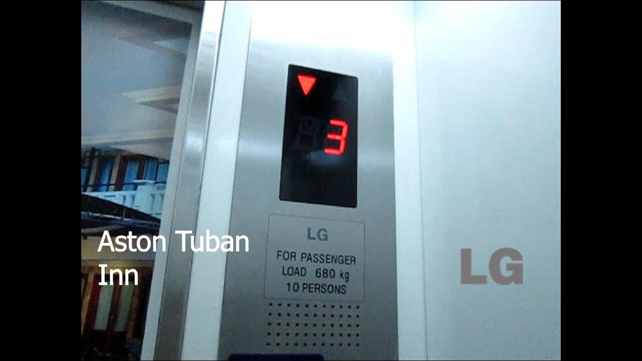 LG Traction Elevator at Famous Hotel Kuta, Bali - YouTube