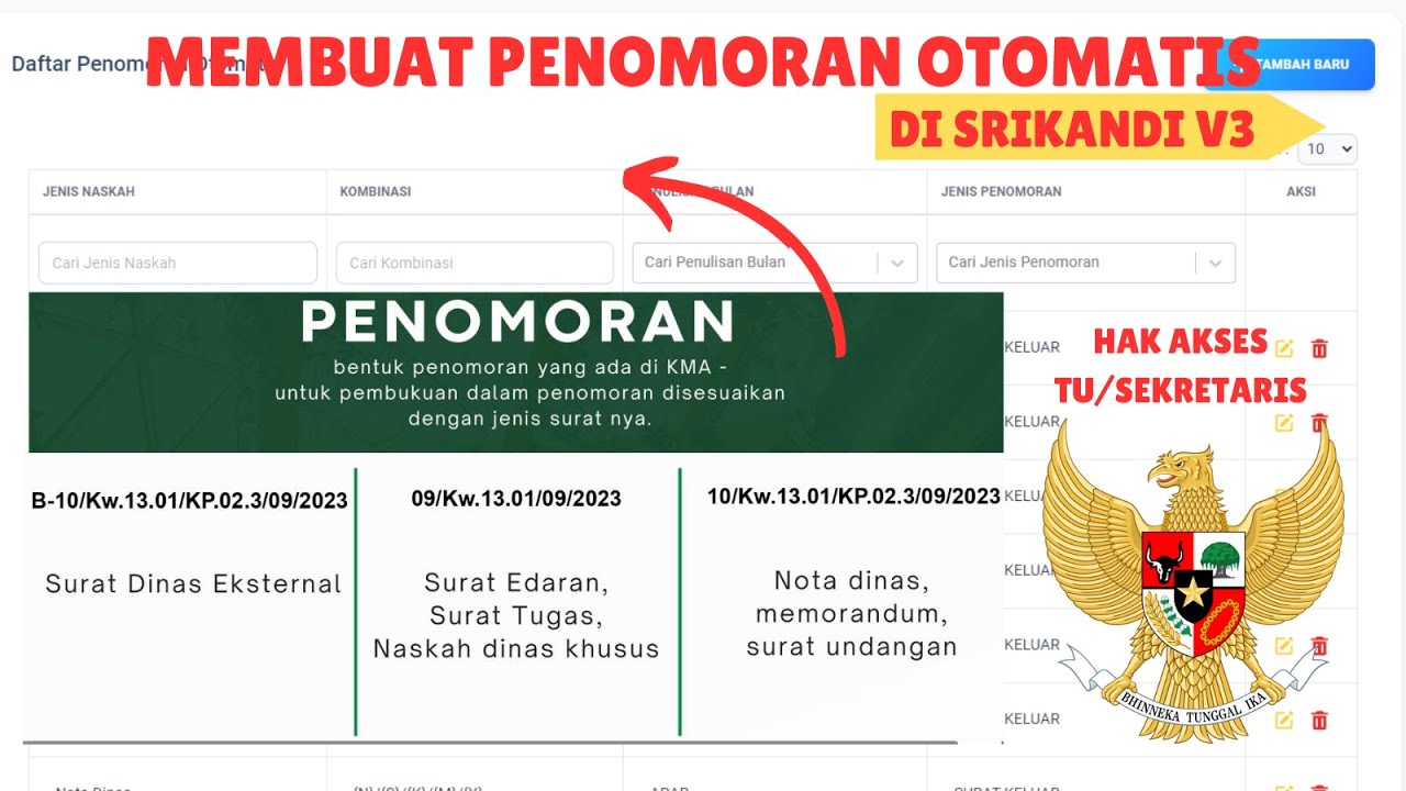Membuat Penomoran Otomatis di Srikandi Versi 3 - YouTube