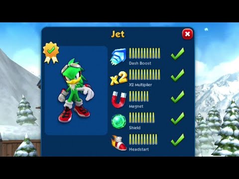 Sonic Dash Brand New Character JET Max level Upgrade Gameplay - YouTube